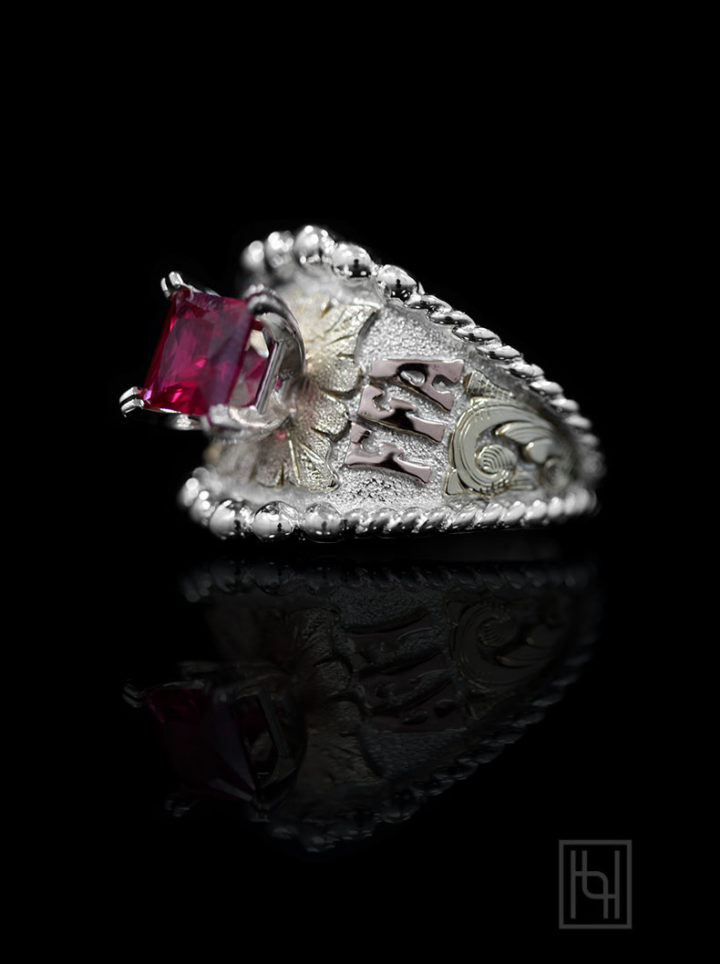 Custom Rope & Scroll Ring - Custom Rings by Hyo Silver