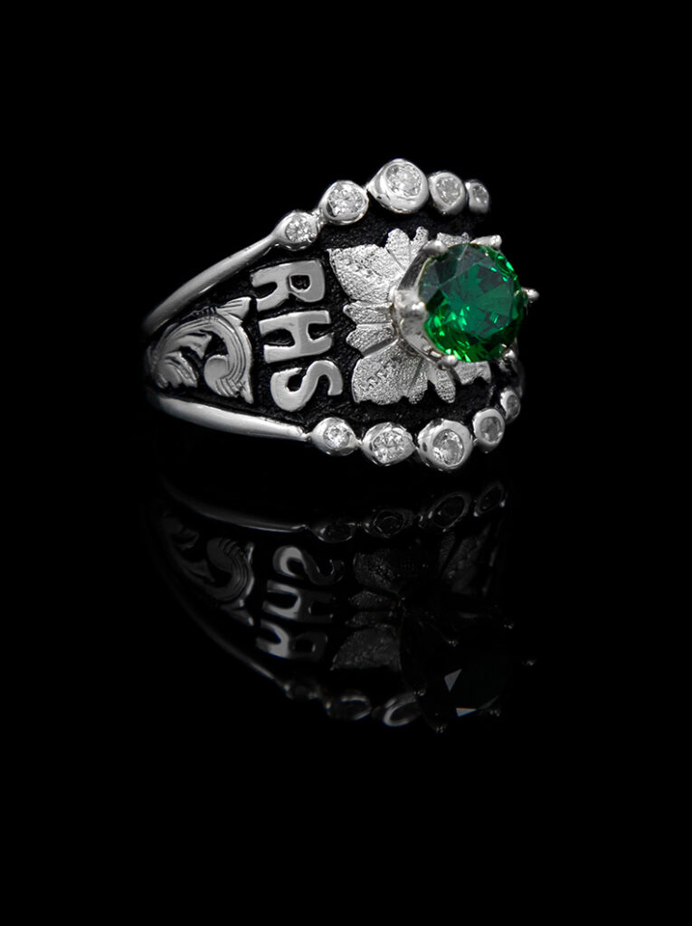 Personalized Western Classic Class Ring - Sterling Silver