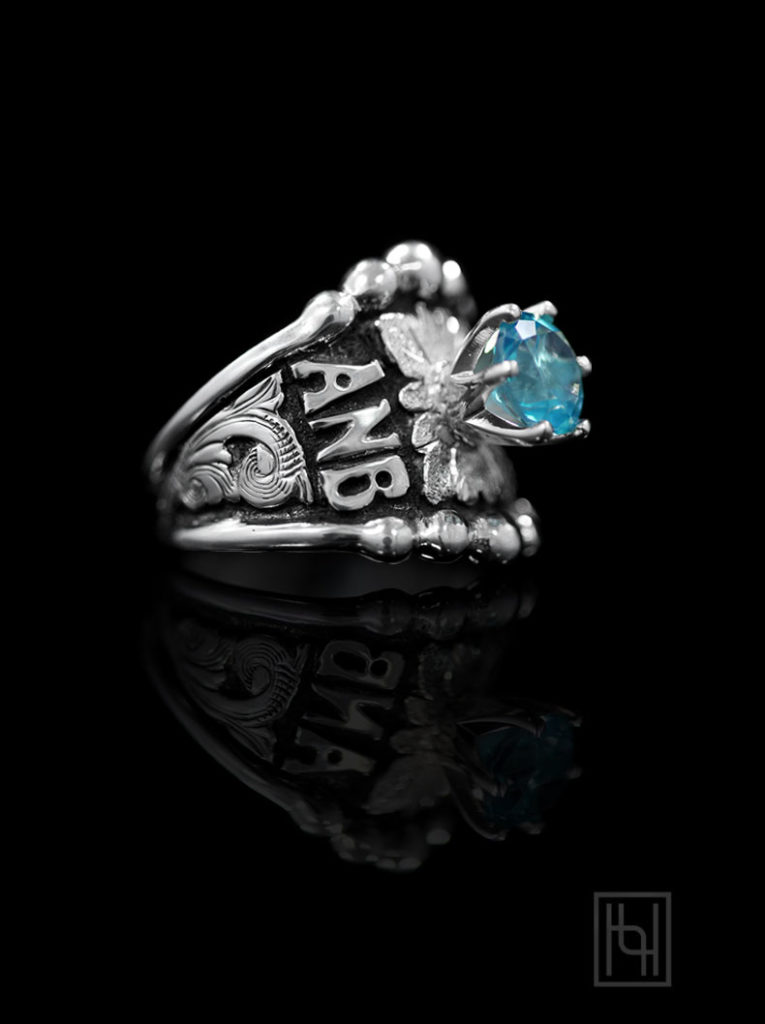 Personalized Western Classic Class Ring - Sterling Silver