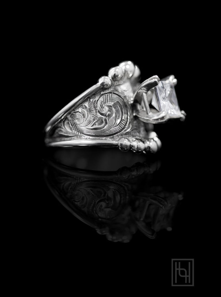 Personalized Western Classic Class Ring - Sterling Silver