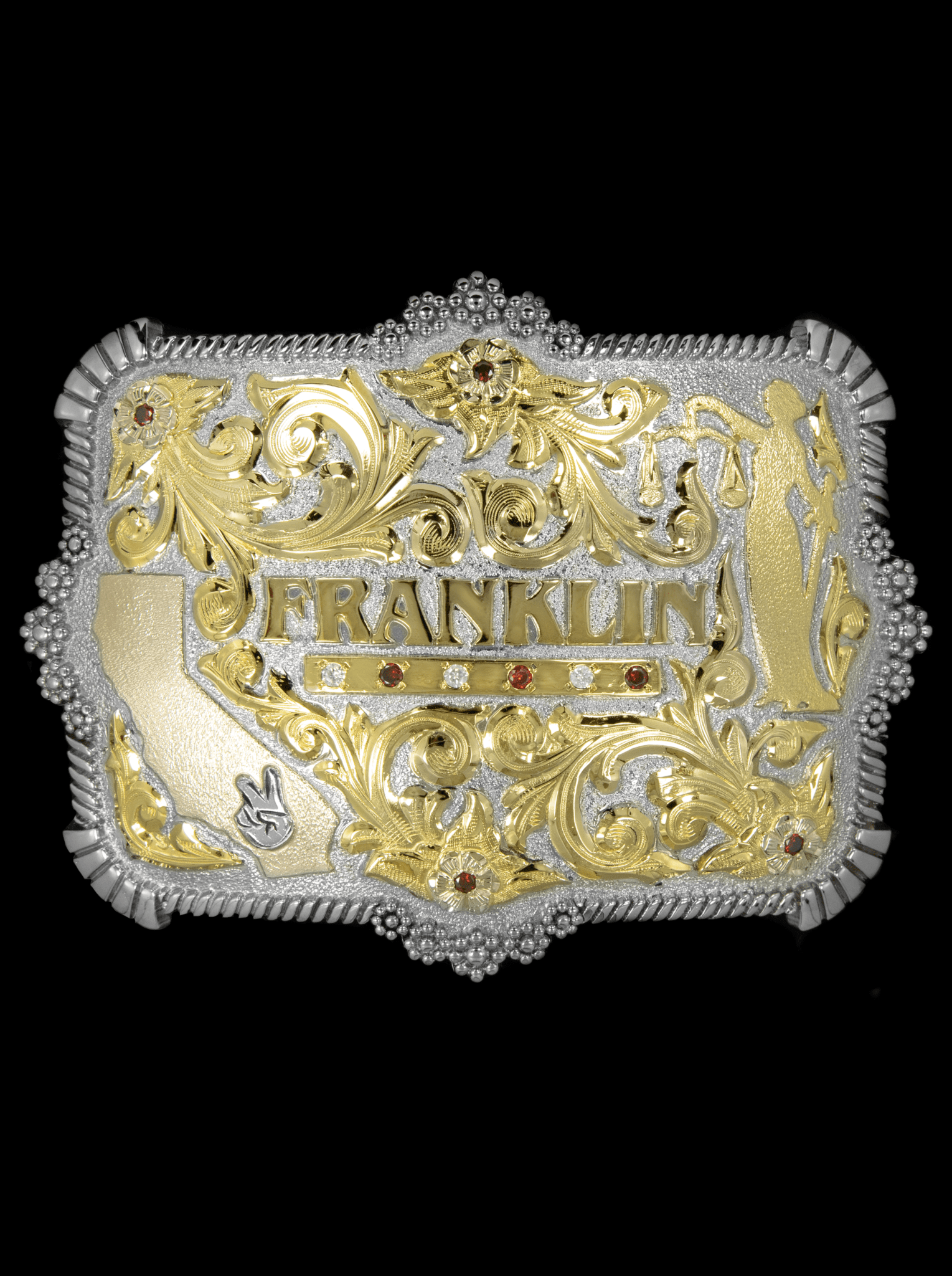 Fireburst Belt Buckle- Custom Belt Buckles by Hyo Silver
