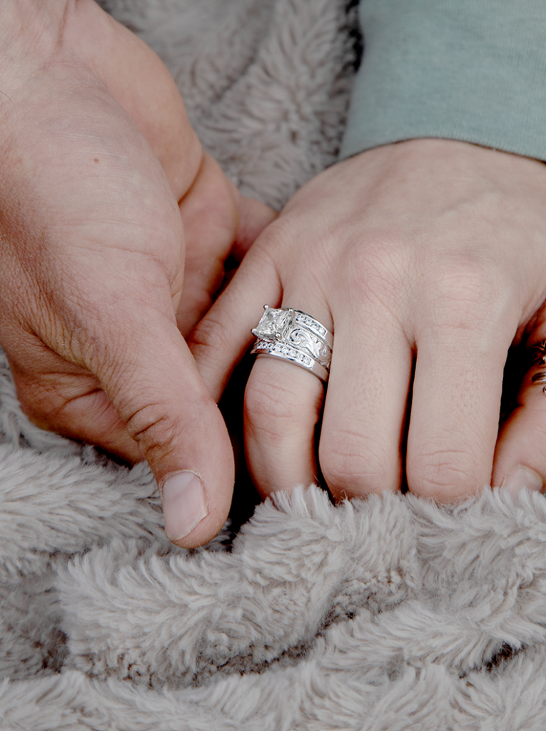 Sterling Silver Princess Cut & Channel-Set Ring | Hyo Silver
