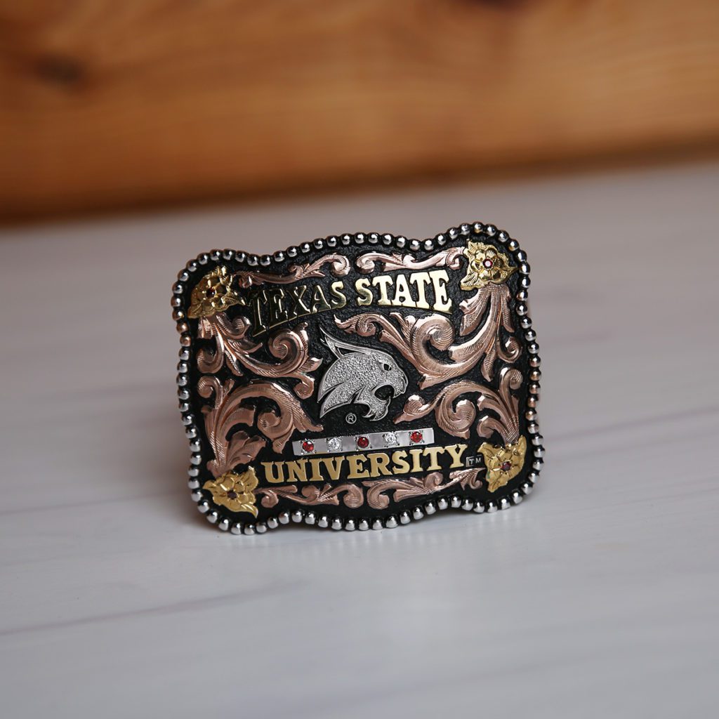 Texas State University® Belt Buckle - Graduation Buckles by Hyo Silver