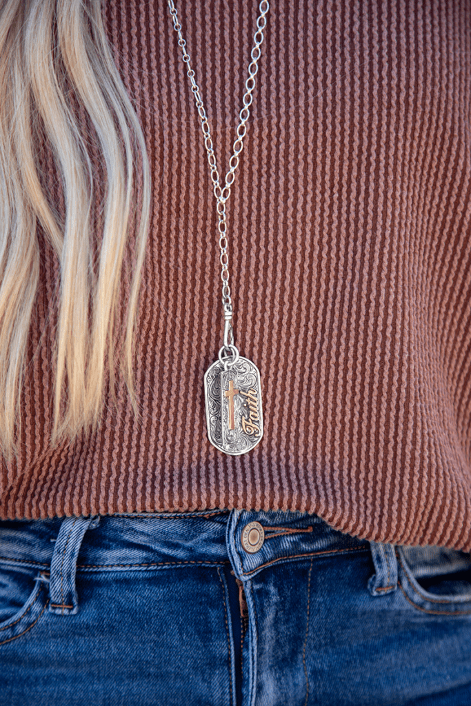 Sterling Silver Y Charm Chain Necklace | Hyo Silver