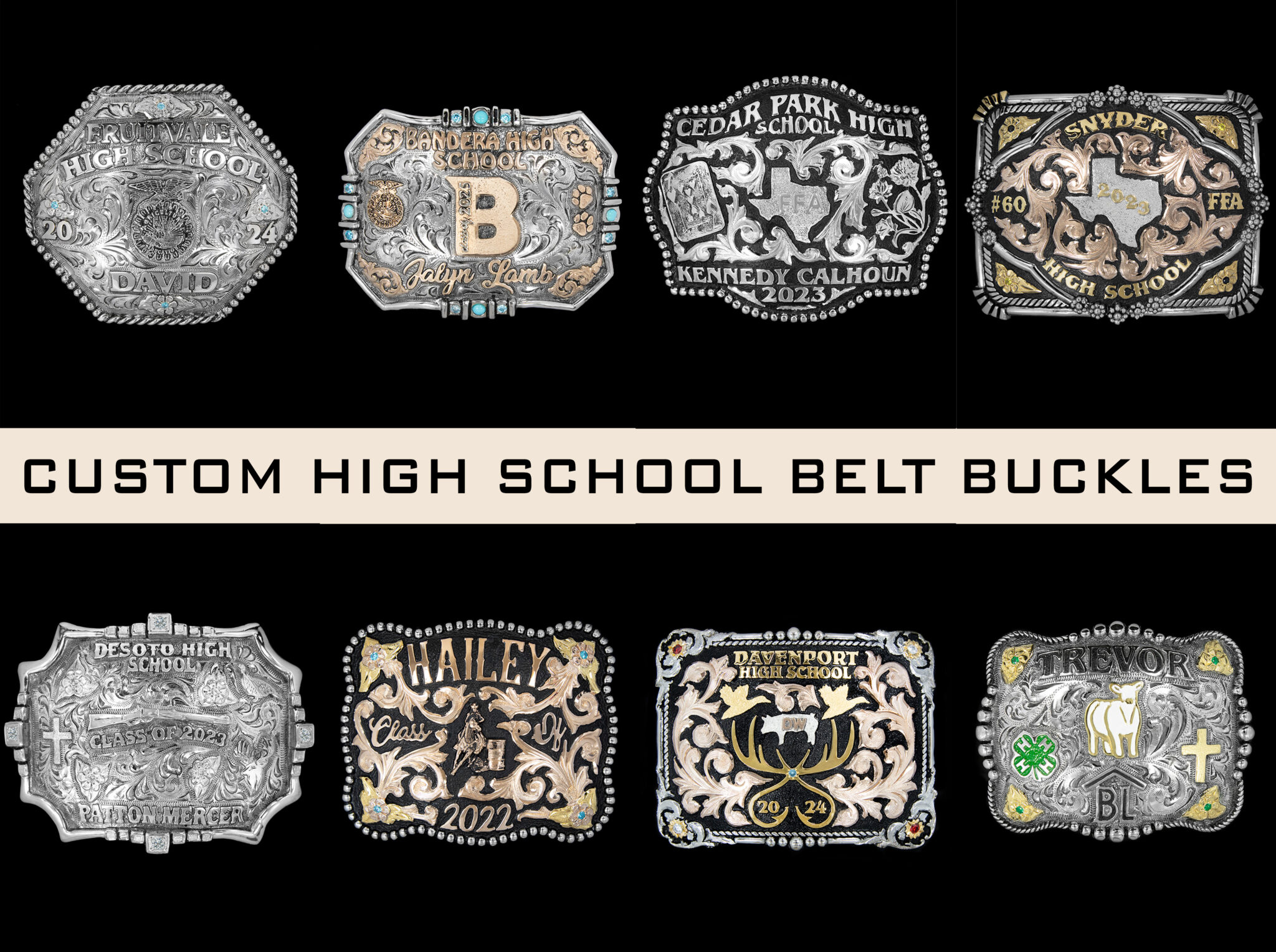 Custom Graduation Senior Class Belt Buckles | Hyo Silver
