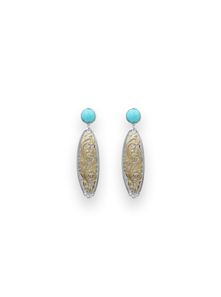RimRock™ Turquoise & Gold Cora Earrings - Earrings by Hyo Silver
