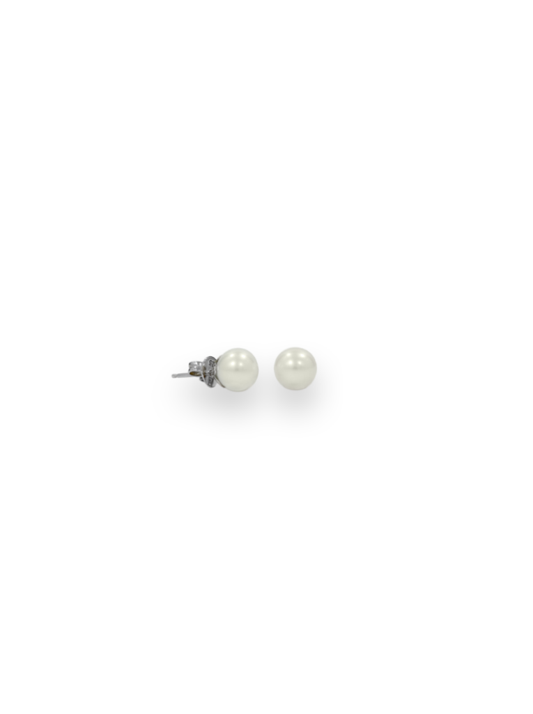 Classic Pearl Post Earrings | Large Pearl Stud Earrings