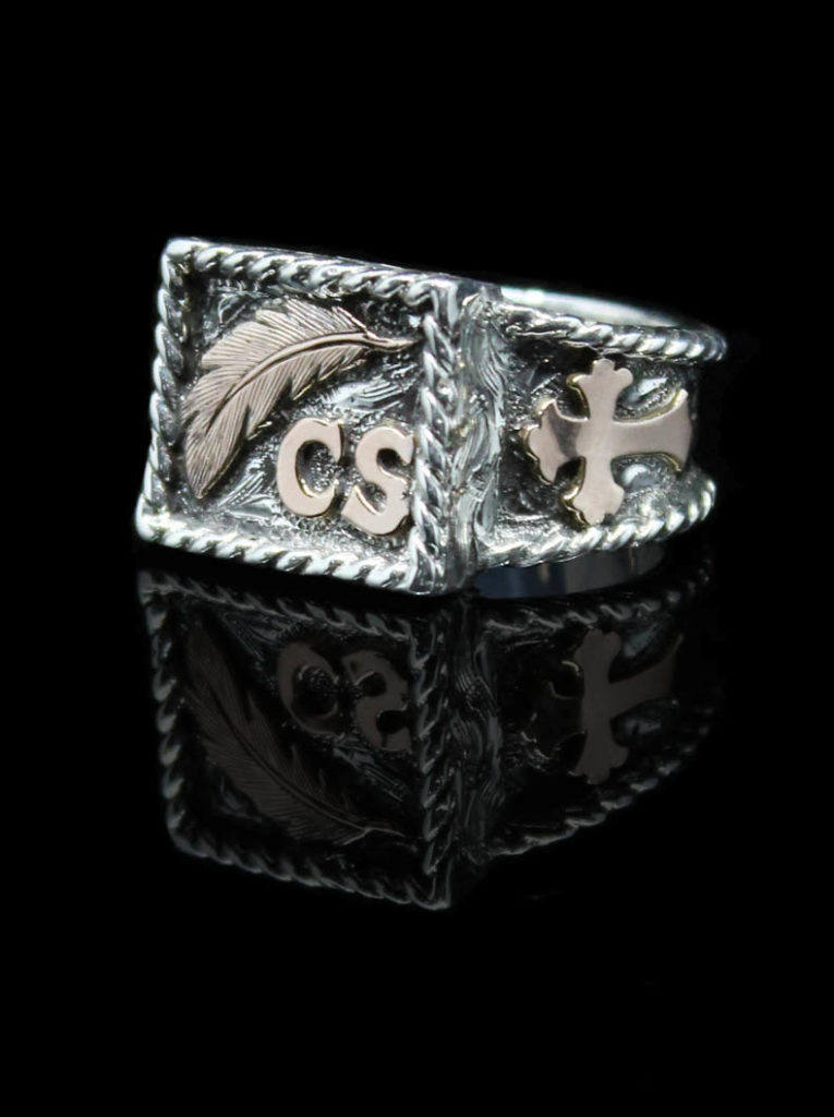 Custom Rope & Scroll Ring - Custom Rings by Hyo Silver
