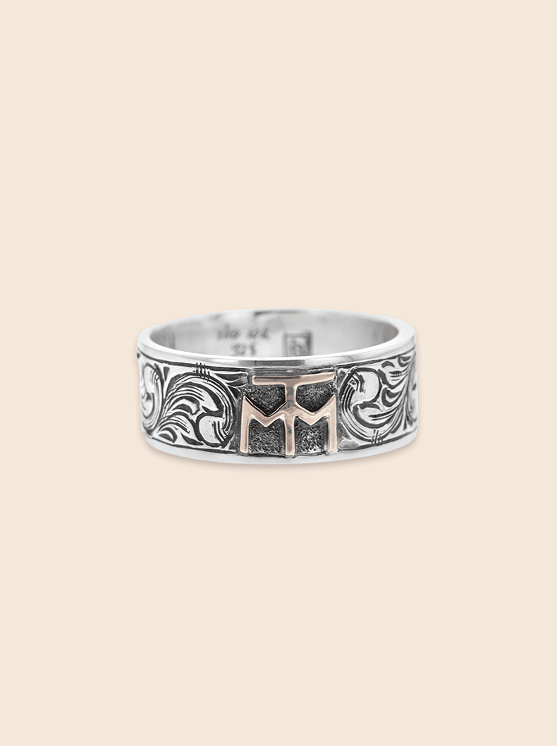 Custom Vintage Engraved Ring Bands | Hyo Silver
