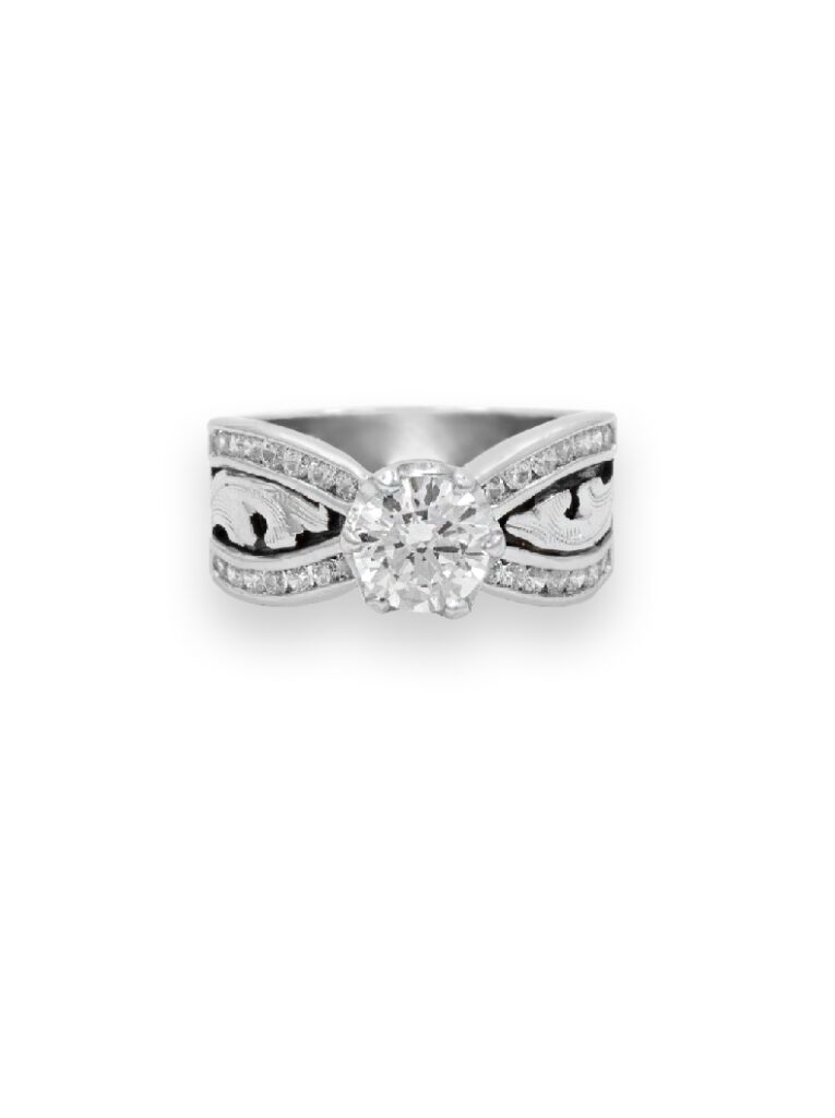 Sterling Silver Bow Tie Solitaire Crystal Ring | Hyo Silver