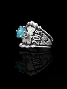 Personalized Western Classic Class Ring - Sterling Silver