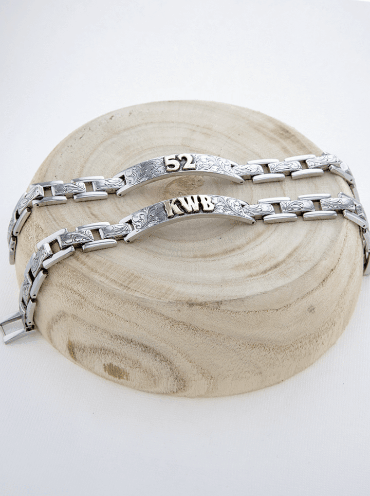 Personalized Engraved Name Link Bracelet | Hyo Silver
