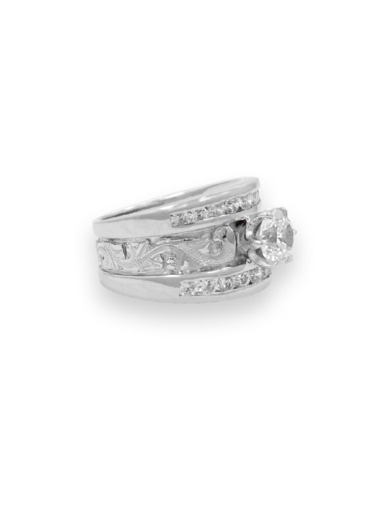Sterling Silver Solitaire Princess Cut Ring | Hyo Silver