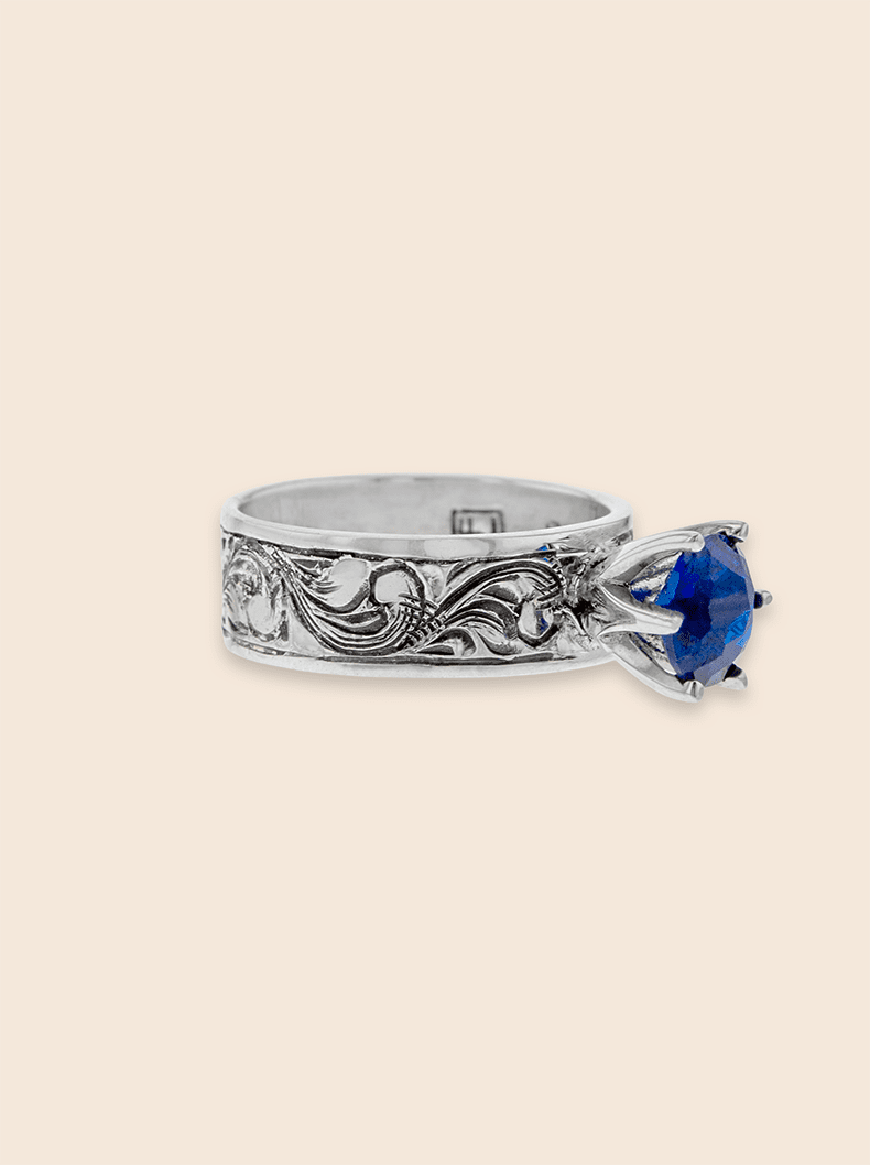 Custom Lacy Solitaire Ring - Hyo Silver