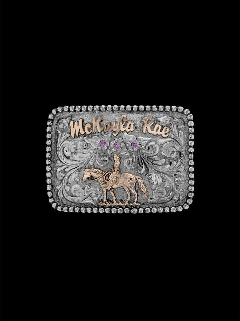 Small Rectangle Belt Buckle | Custom Youth Buckles by Hyo Silver