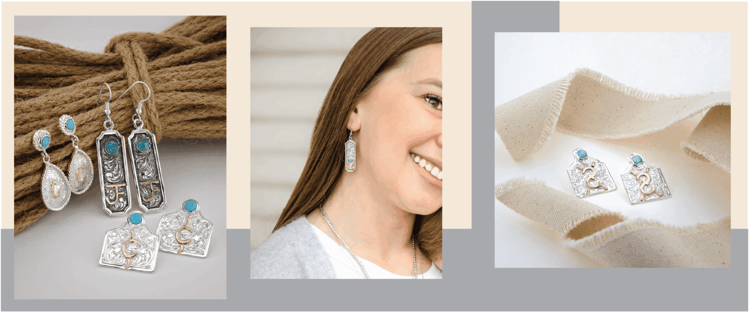 Custom Made Silver Earrings | Personalized Engraved Earrings