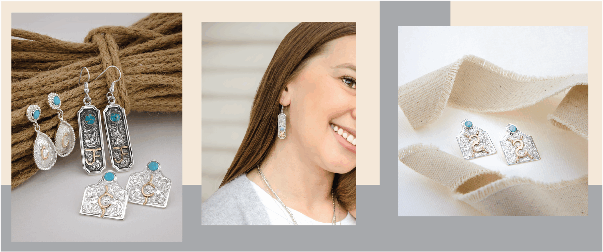 Custom Made Silver Earrings | Personalized Engraved Earrings