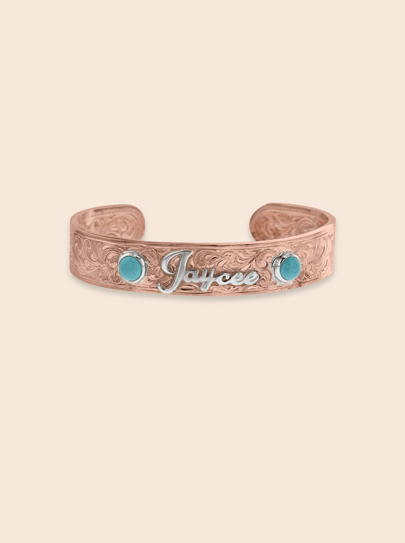 Custom RimRock Engraved Copper Cuff Bracelet | Hyo Silver